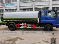 China Foton Forland 5cbm Carbon Steel Fuel Tank Truck 5000L Diesel Oil Tanker for sale