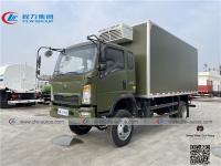 China SINOTRUK HOWO 4x4 Refrigerated Van Truck 10T 15T 30cbm Carrier Freezer Unit for sale