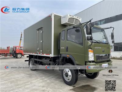 China SINOTRUK HOWO 4x4 Refrigerated Van Truck 10T 15T 30cbm Carrier Freezer Unit for sale