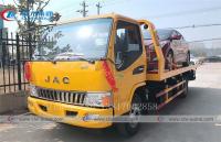 China JAC 4x2 3 Ton 5 Ton Flatbed Wrecker Towing Truck 8280kg GVW 5200mm Loading Plate for sale