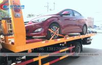 China JAC 4x2 3 Ton 5 Ton Flatbed Wrecker Towing Truck 8280kg GVW 5200mm Loading Plate for sale