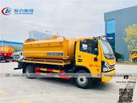 China Dongfeng Duolicar 8cbm Vacuum Sewage Suction Truck 8000Liters 190HP for sale