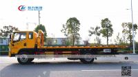China FAW 4x2 Left Hand Drive Flatbed Towing Truck 120HP 5000kg Capacity for sale