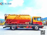 China Dongfeng D9 Duolicar 15000Liters Vacuum Sewer Tank Truck 4x2 Cummins 190HP for sale