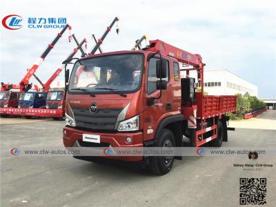 China Foton Rowor 4x2 5-7 Ton Hydraulic Telescopic Boom Truck Crane with 7000kg Capacity and 4200mm Wheelbase for sale