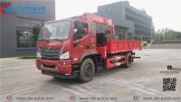 China Foton Rowor 4x2 LHD 6.3T 8T Truck Mounted Telescopic Crane with 4 Stage Boom for sale