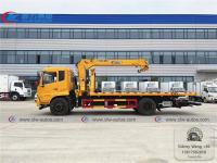 China Dongfeng Tianjin 6.3T 8T Truck Mounted Hydraulic Crane 4x2 LHD 190HP for sale