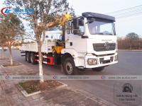 China Shacman H3000 6x4 12 Ton Truck Mounted Telescopic Crane with 4 Stage Straight Arm for sale