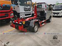 China Jinbei 2m3 1 Ton Mini Hook Lift Garbage Truck with Detachable Container Euro VI for sale