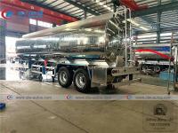 China 2 Axle 35CBM Aluminum Alloy Fuel Tanker Semi Trailer with BPW Axle for Diesel Delivery for sale