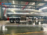 China 2 Axle 35CBM Aluminum Alloy Fuel Tanker Semi Trailer with BPW Axle for Diesel Delivery for sale