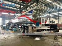 China 2 Axle 35CBM Aluminum Alloy Fuel Tanker Semi Trailer with BPW Axle for Diesel Delivery for sale