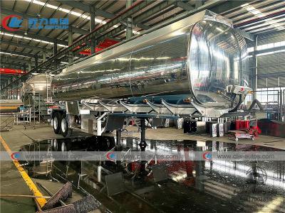 China 2 Axle 35CBM Aluminum Alloy Fuel Tanker Semi Trailer with BPW Axle for Diesel Delivery for sale