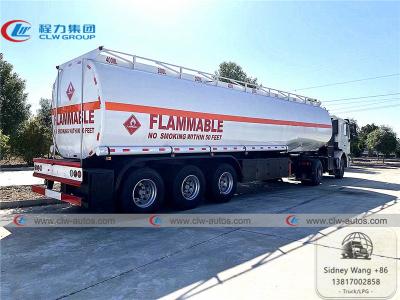 China Tri Axle 46000 Liters 35T 40T Diesel Fuel Tank Semi Trailer for Oil Transport for sale