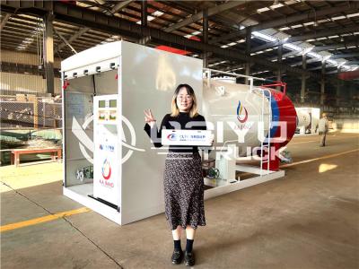 China 5 Ton 10m³ Skid Mounted LPG Gas Refilling Plant with Double Nozzle Dispenser and 1.77 MPa Design Pressure for sale