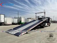 China Dongfeng Kingrun 4x2 210HP 10T Flatbed Wrecker Tow Truck Euro 4-6 for sale