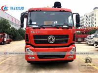 China Dongfeng Kingland 8x4 Truck Mounted Telescopic Crane 16 Tons with Cargo Box for sale