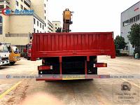 China Dongfeng Kingland 8x4 Truck Mounted Telescopic Crane 16 Tons with Cargo Box for sale