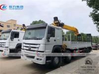 China 8x4 HOWO Flatbed Truck Mounted Telescoping Boom Crane 16T Capacity with 272kW Engine for sale
