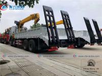China 8x4 HOWO Flatbed Truck Mounted Telescoping Boom Crane 16T Capacity with 272kW Engine for sale