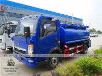 China 5cbm RHD Howo 4x2 Fuel Oil Delivery Truck 5000L Diesel Refueling Tanker for sale