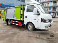 China Dongfeng Tuyi 4x2 5000L 3T 4T Rear Loader Garbage Compactor Truck for sale