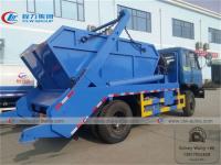 China Dongfeng 4x2 4cbm Self Loading Swing Arm Garbage Truck with Hanging Chain 140HP for sale