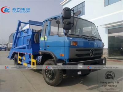 China Dongfeng 4x2 4cbm Self Loading Swing Arm Garbage Truck with Hanging Chain 140HP for sale