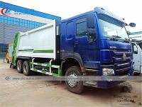 China SINOTRUK HOWO 6x4 18m3 Compactor Garbage Truck 25000kg GVW Carbon Steel Body for sale