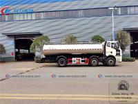 China FAW 6x2 18000 Liters SS 304 2B Milk Transport Tanker Truck for Fresh Milk for sale