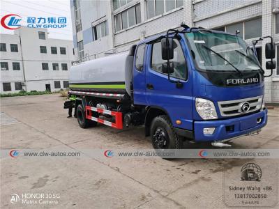 China Foton Forland 4x2 10 Ton Water Spraying Truck with High Pressure Water Cannon 125kw for sale