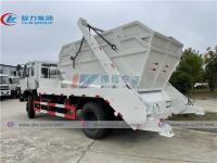 China LHD 10m3 Swing Arm Skip Loader Garbage Truck for sale