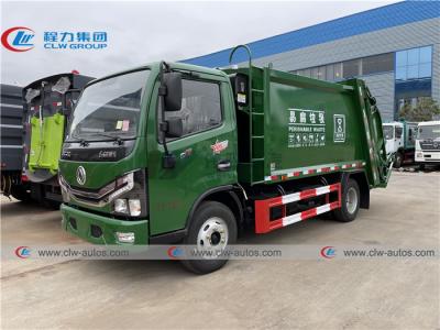 China LHD Dongfeng 6cbm Compressed Garbage Truck With Double Operation System for sale