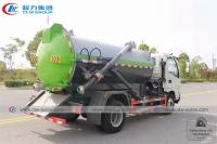 China KAMA 4x2 5000L Vacuum Sewage Suction Truck 5cbm Septic Tank Sanitation Vehicle for sale
