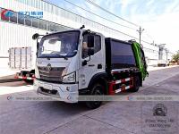 China Foton Rowor 4x2 7000 Liters 6 Ton Compactor Garbage Truck Waste Collection for sale