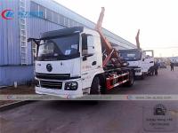 China Shacman 10 Ton Hydraulic Hooklift Garbage Truck 10000L Container 190HP for sale