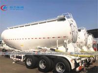 China 25-50cbm Carbon Steel Cement Tanker 3 Axle Semi Trailer for Bulk Powder Transport for sale