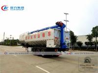 China 3 Axle 66cbm 40T 50T Bulk Feed Delivery Truck Semi Trailer for Feed Mill for sale