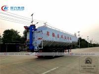 China 3 Axle 66cbm 40T 50T Bulk Feed Delivery Truck Semi Trailer for Feed Mill for sale