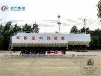 China 3 Axle 66cbm 40T 50T Bulk Feed Delivery Truck Semi Trailer for Feed Mill for sale