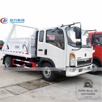 China Sinotruk Howo 4x2 Swing Arm Garbage Truck 5000L 5CBM Waste Collection Vehicle for sale