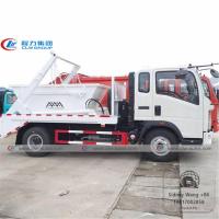 China Sinotruk Howo 4x2 Swing Arm Garbage Truck 5000L 5CBM Waste Collection Vehicle for sale
