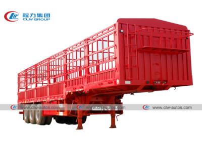 China 40ft Tri Axle 60 Ton Side Wall Warehouse Stake Fence Semi Trailer with 500mm Beam Height for sale