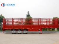 China 40ft Tri Axle 60 Ton Side Wall Warehouse Stake Fence Semi Trailer with 500mm Beam Height for sale