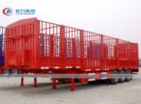 China 40ft Tri Axle 60 Ton Side Wall Warehouse Stake Fence Semi Trailer with 500mm Beam Height for sale