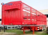 China 40ft Tri Axle 60 Ton Side Wall Warehouse Stake Fence Semi Trailer with 500mm Beam Height for sale