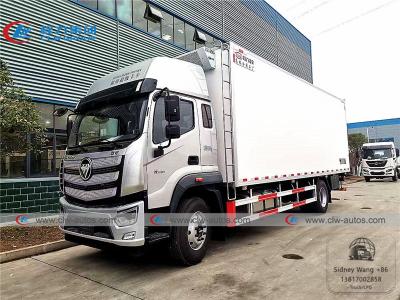 China FOTON Auhawk 4x2 10T Refrigerator Van Truck - 6600×2435×2500mm Freezer Box - 220HP Diesel Engine for sale