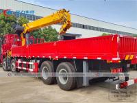 China Shacman M3000 8x4 16 Ton Truck Mounted Telescopic Crane with 4 Stage Straight Arm for sale