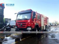 China Sinotruk Howo 4x2 6CBM Water Tank Firefighter Truck 6000L 266HP Fire Rescue Truck for sale