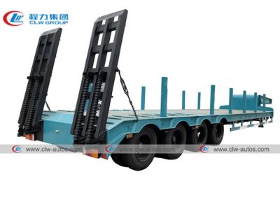 China 4 Axle 50 Ton 60 Ton Lowbed Semi Trailer for Lumber Transport 13000x3000mm for sale